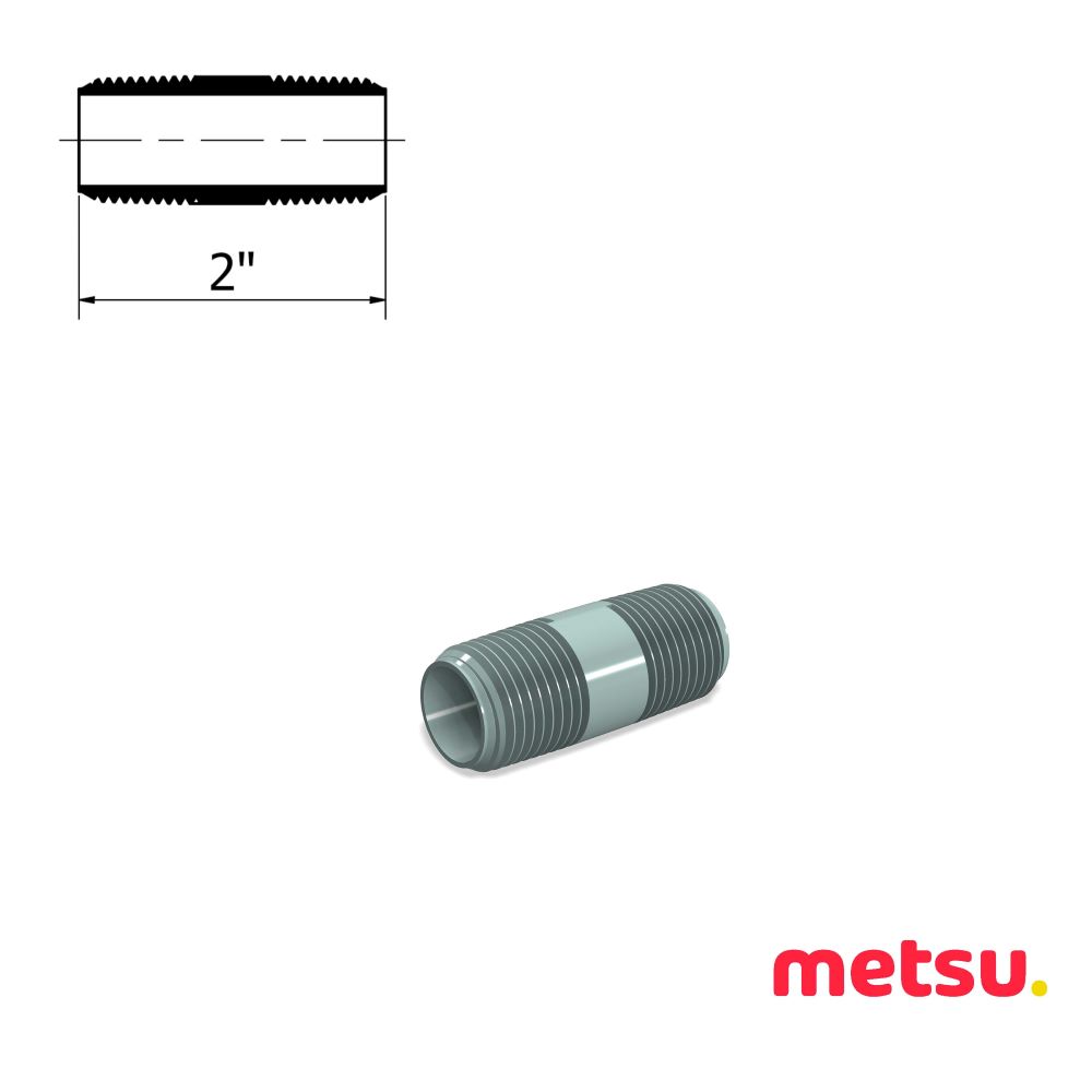 Niple 1 2 X 2 PVC MetsuPeru Niple 1 2 X 2 PVC MetsuPeru